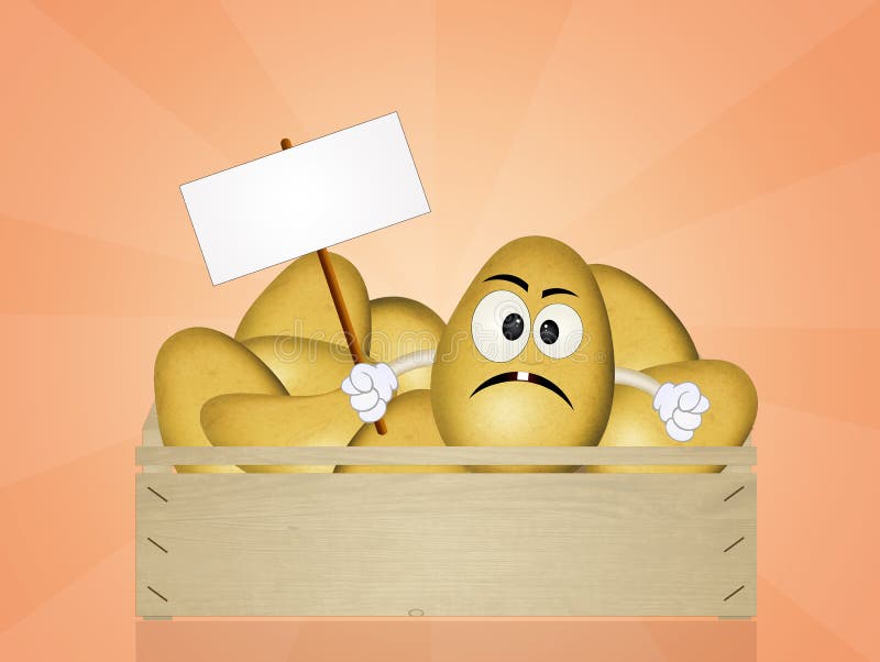 Potatoes box stock illustration. Illustration of ingredients - 67011473
