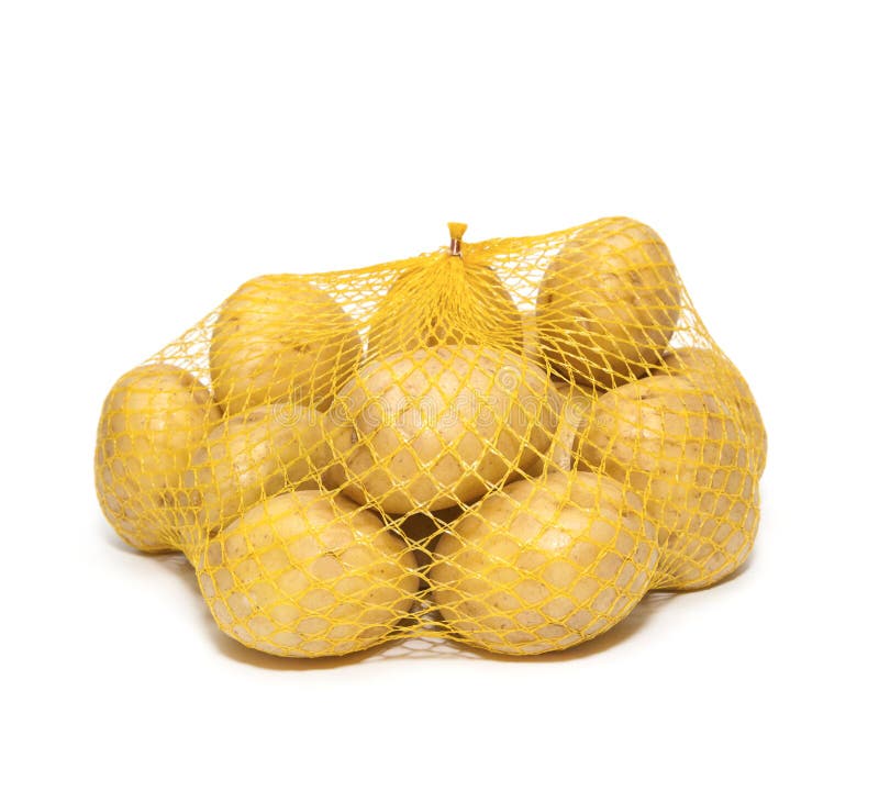 Potatoes Fresh in the Package Stock Photo - Image of nature, white ...