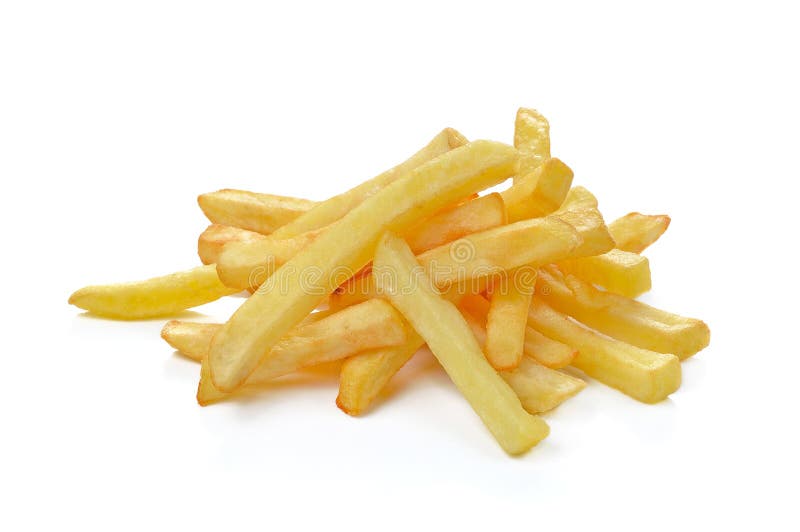 Potatoes Fries Isolated on White Stock Image - Image of tasty, potato ...