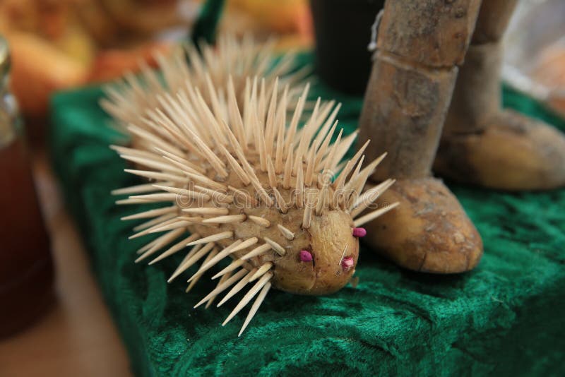 Hedgehog of Potatoes and Toothpicks .hedgehog, Handmade from the Autumn ...