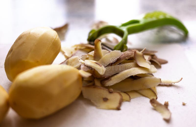 Potatoes on the table stock image. Image of uncooked - 371033521