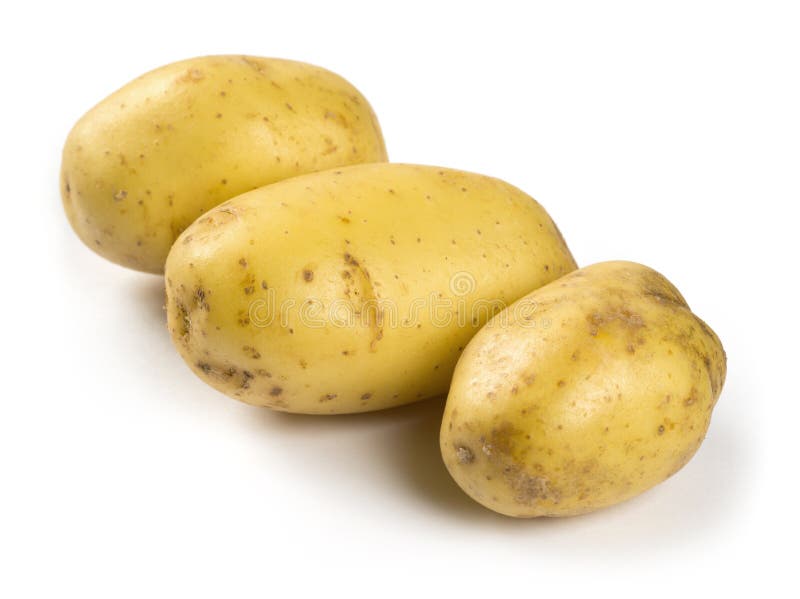 Potatoes On White Background Stock Image - Image of fresh, closeup ...