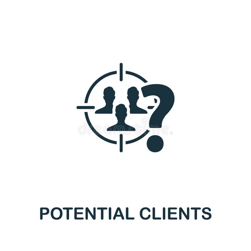 Potential Clients Icon. Monochrome Simple Line Data Science Icon for ...