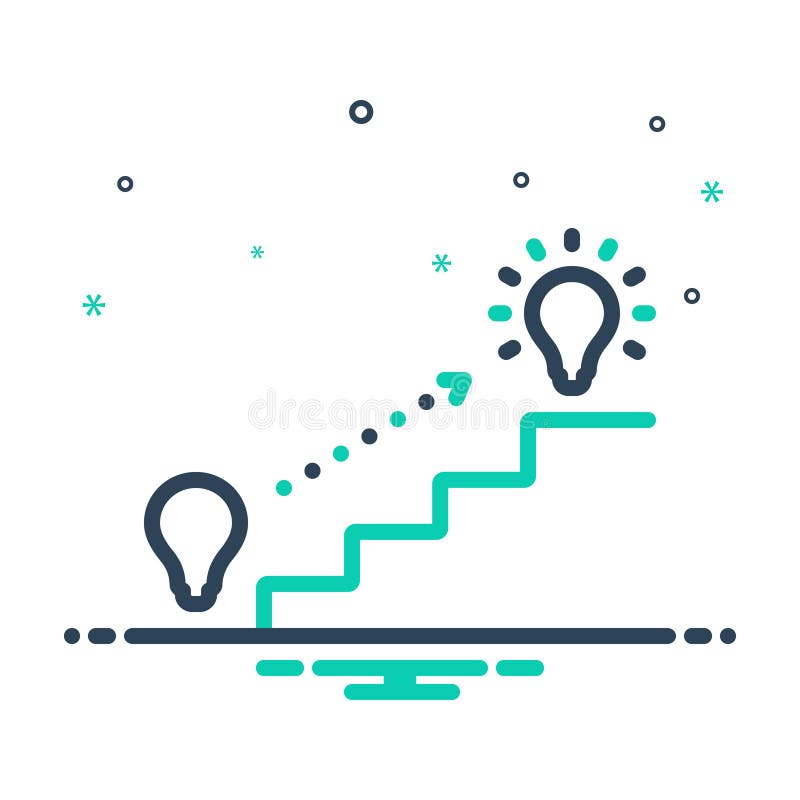 Mix Icon for Potential, Probability and Development Stock Illustration ...