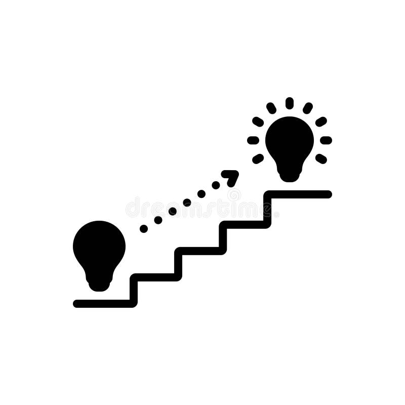 Black Solid Icon for Potential, Probability and Success Stock ...