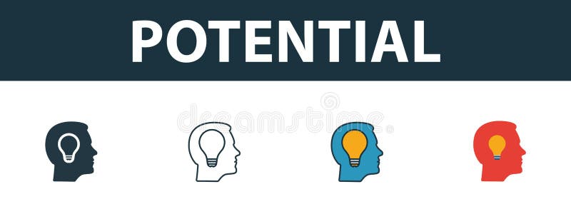 Potential Icon Set. Premium Symbol in Different Styles from ...