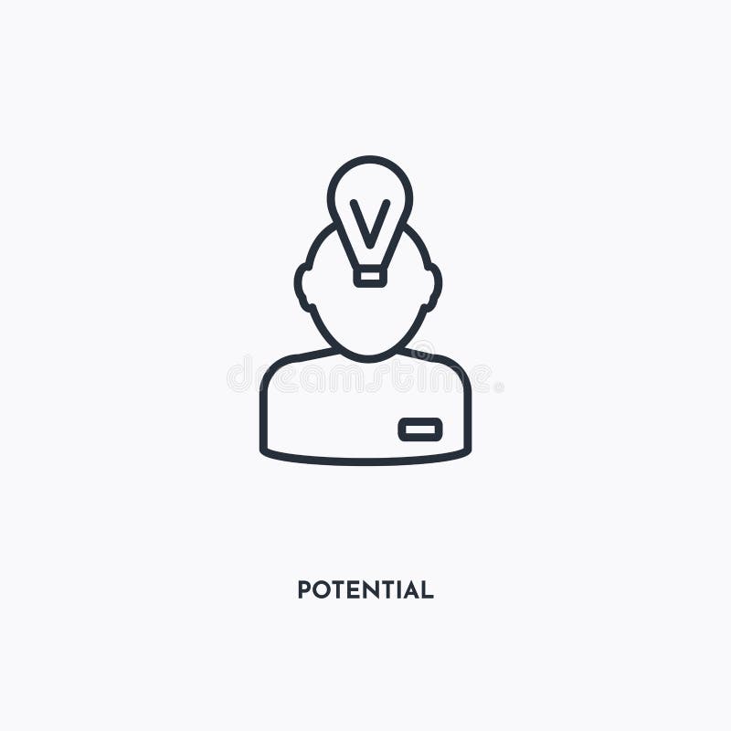Linear Potential Icon From Marketing Outline Collection. Thin Line ...