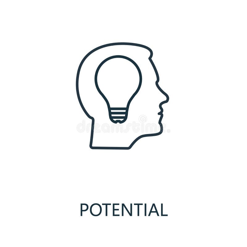 Potential Outline Icon. Thin Line Concept Element from Productivity ...