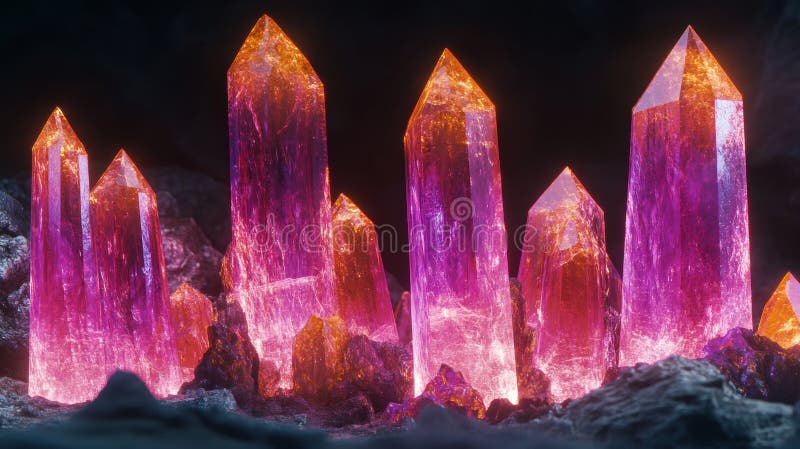 The Potential of Quantum Computing. a Radiant Group of Vibrant Crystals ...