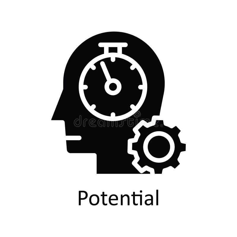 Potential Vector Solid Icon Design Illustration. Human Mentality Symbol ...