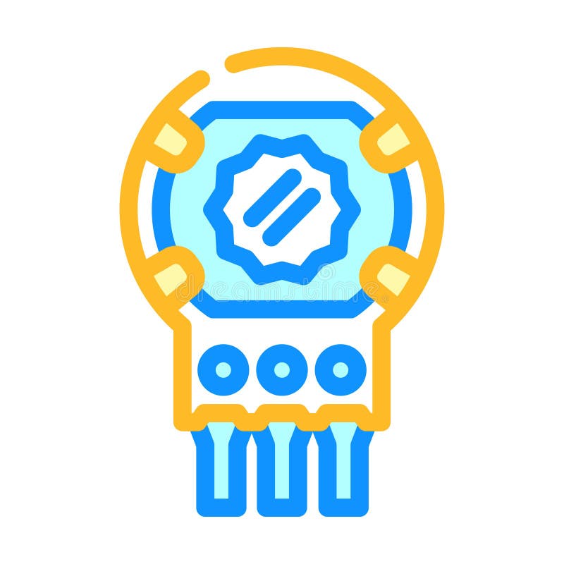 Potentiometer Electronic Component Color Icon Vector Illustration Stock ...