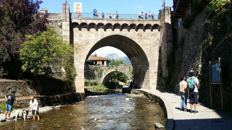 Potes, Cantabria, Spain editorial image. Image of tourists - 101025925