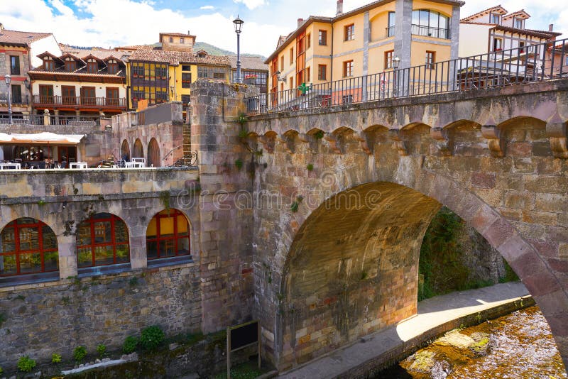 Potes River Quiviesa Deva a Cantabria Village Spain Stock Photo - Image ...