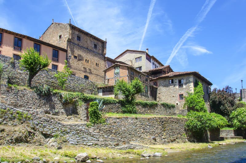 Potes Medieval Village in the Liebana Region. Stock Photo - Image of ...