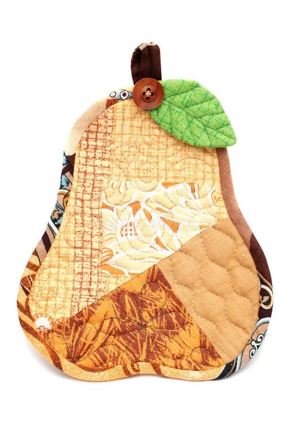 Potholder pear stock image. Image of white, fabric, quilt - 12303069
