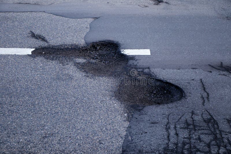 Pothole stock photo. Image of cracked, defect, danger - 13224368