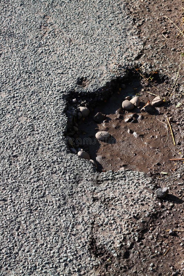 Giant pothole stock photo. Image of beware, blacktop - 14820448
