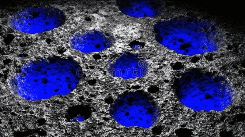 Pothole on Ground with Blue Water Stock Illustration - Illustration of ...