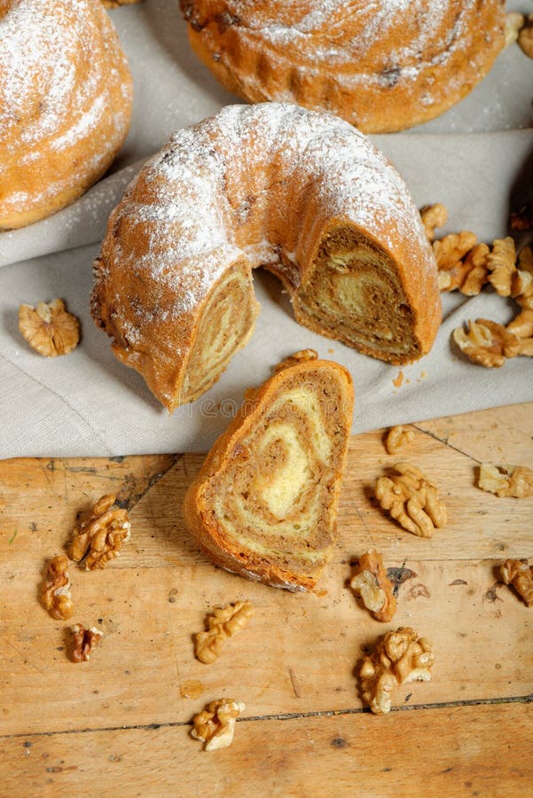 Potica/Potizza, Roll with Walnuts Stock Photo - Image of fresh, cookie ...