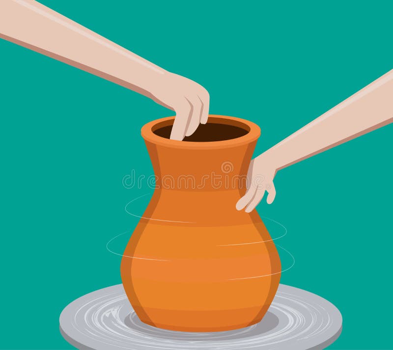 Fabrication De La Poterie Comme Activité Créative Illustration de ...