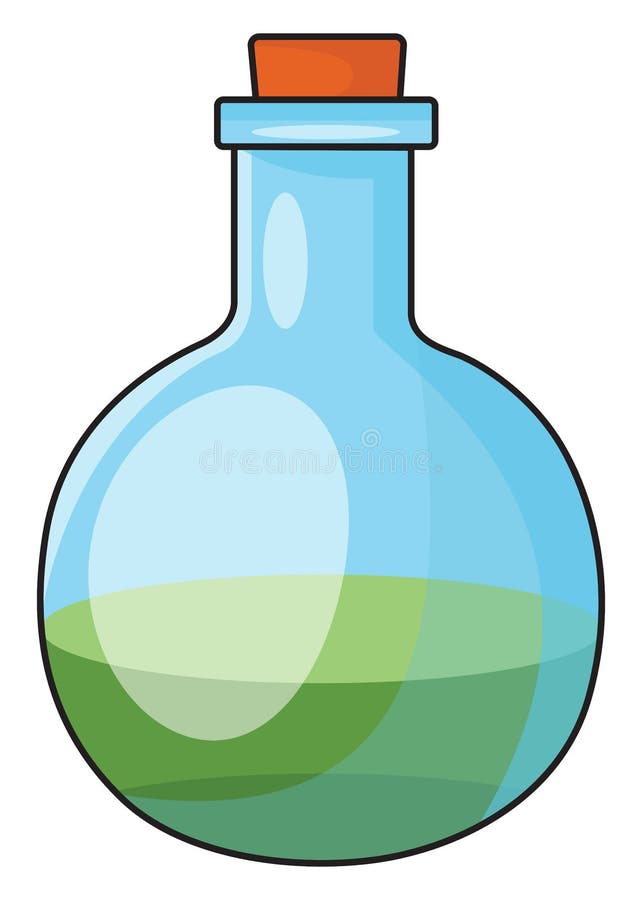 Potion Bottle, Illustration, Vector Stock Vector - Illustration of ...