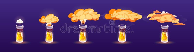 Magic Explosion Animation Effect Stock Vector - Illustration of energy ...
