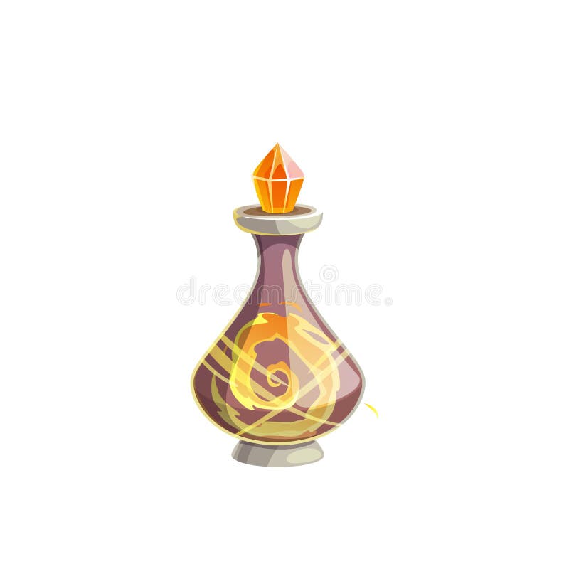 Potion Bottle Vector Icon, Elixir in Glass Flask Stock Vector ...