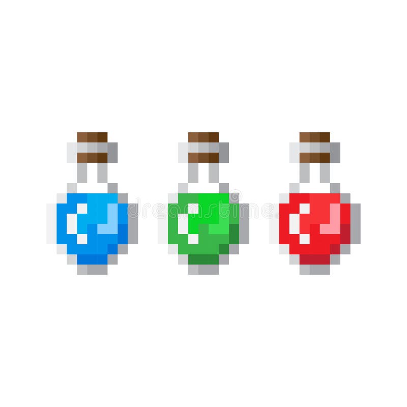 Minecraft Glass Bottle Pixel Art