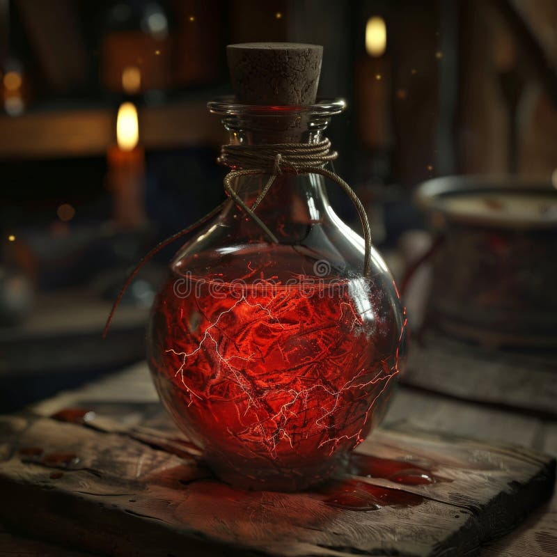 A Potion that Grants Immortality and Perfect Health Stock Illustration ...