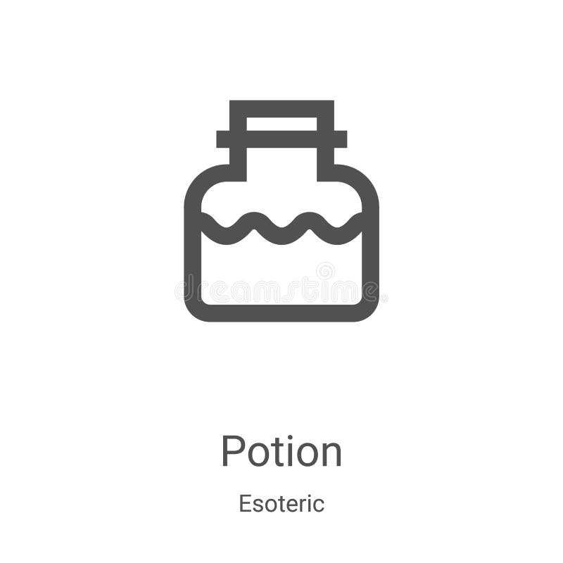 Elixir Icon Vector from Medieval Items Collection. Thin Line Elixir ...