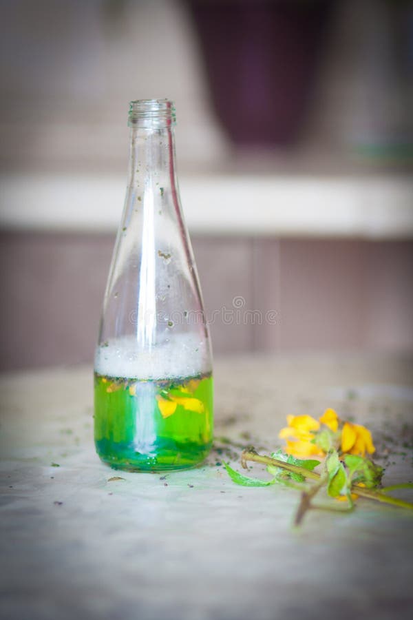 Potion Witch on the Table with Stock Photo - Image of magic, fresh ...