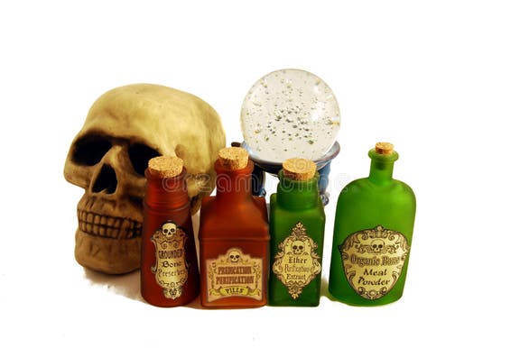 Potions, skull and skull stock photo. Image of bone, dark - 6238352