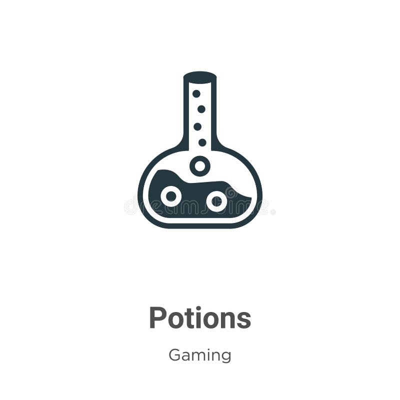 Potions Vector Icon on White Background. Flat Vector Potions Icon ...