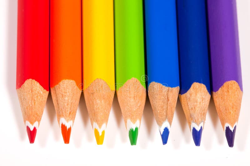 Potloden in Kleur Van Regenboog Stock Foto - Image of kunstenaar ...