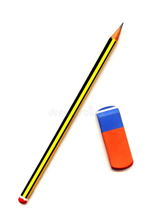 Potlood en gom stock afbeelding. Image of tekening, schrijver - 3003929