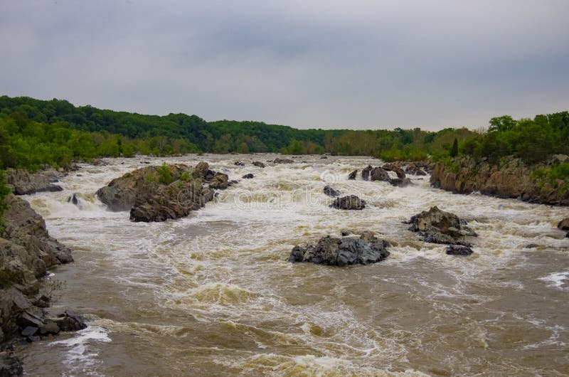 Potomac River, Great Falls State Park, Virginia Stock Image - Image of ...
