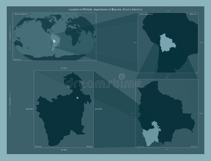 Potosi, Bolivia. Described Location Diagram Stock Illustration ... Potosi, Bolivia. Described Location Diagram Stock Illustration ...
