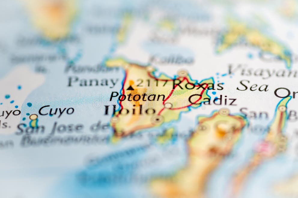 Pototan, Philippines Highlighted on a World Map Stock Image - Image of ...