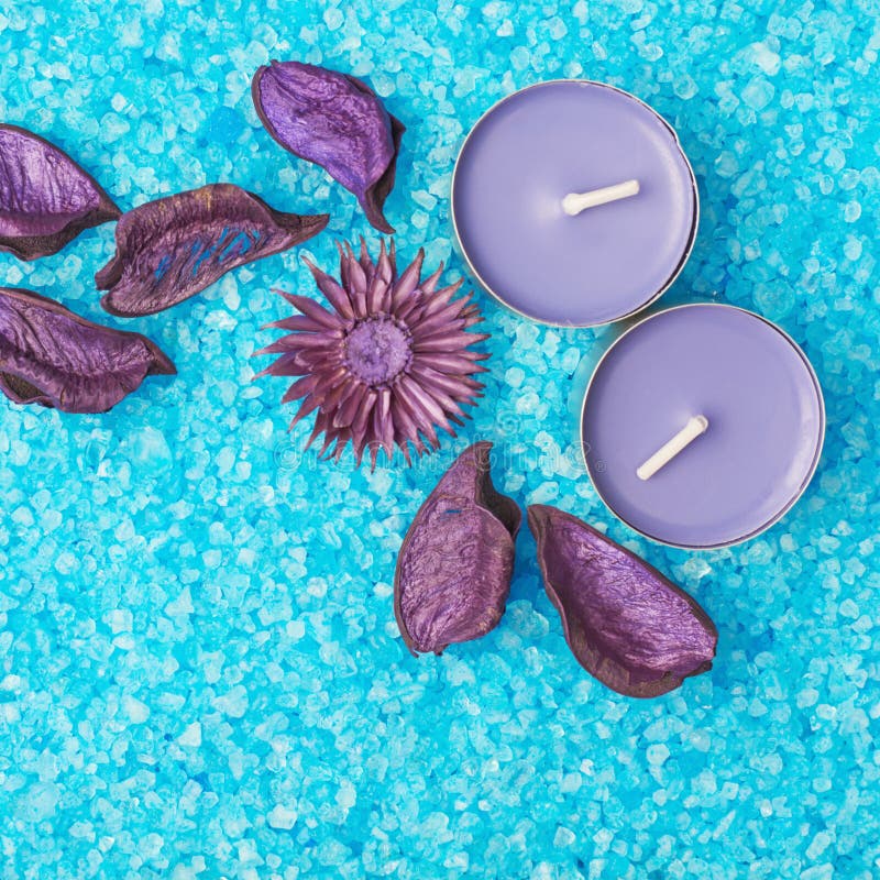 Potpourri and candles stock photo. Image of clean, natural - 45983680