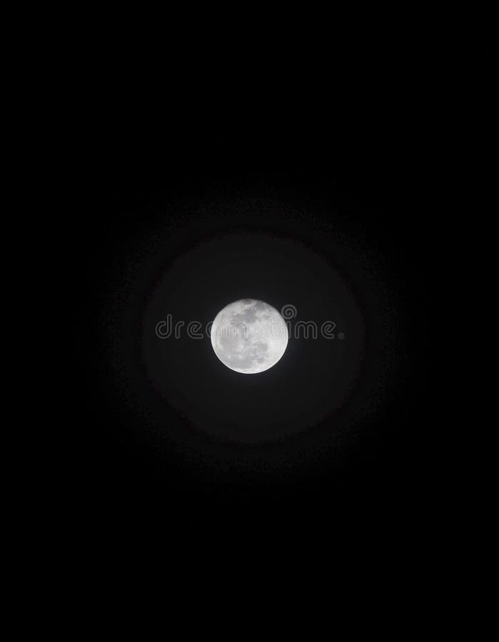 Potrait of a Full Moon in Dark Night Stock Image - Image of night ...
