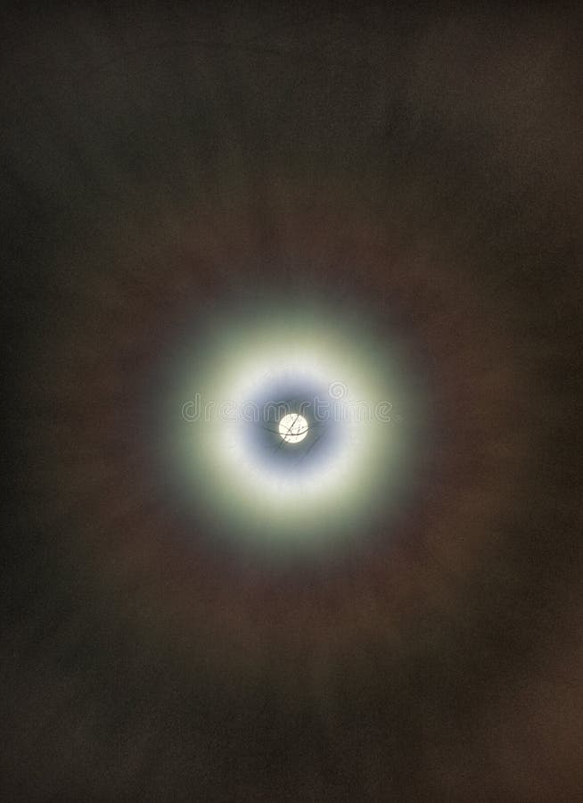 Full Moon Cover by Cloud Over the Mountain Stock Image - Image of full ...