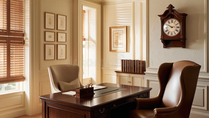 Minimalist Workspace Interior at Home. Stock Illustration ...