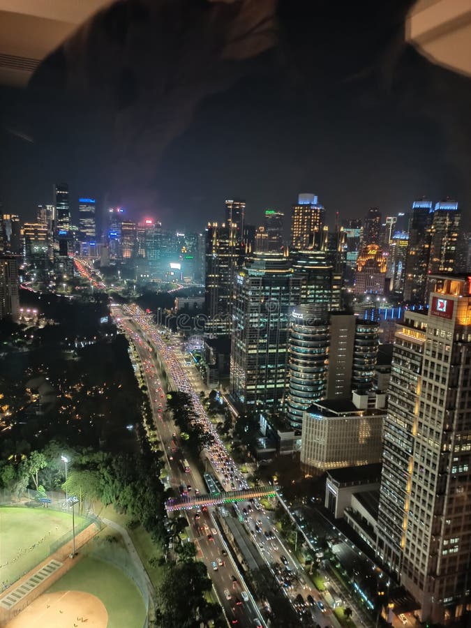 Potrait Night City Building Editorial Photo - Image of metropolis ...