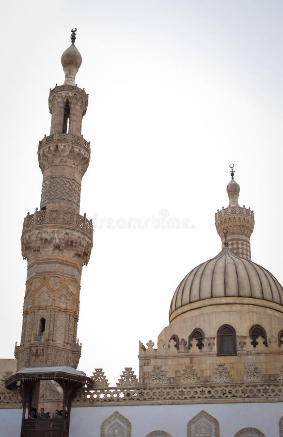 The Potrait View of Al-azhar Mosque Stock Photo - Image of building ...