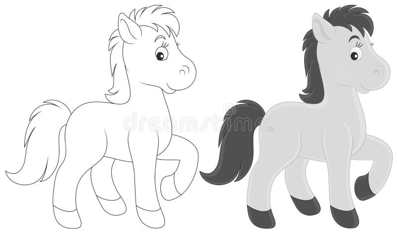 Potro ilustración del vector. Ilustración de caballo - 28363933