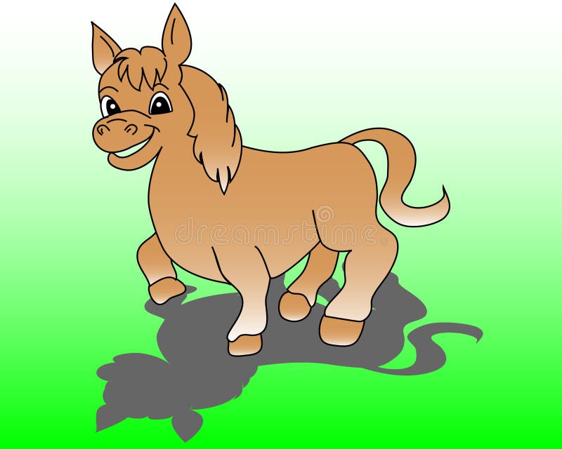 Potro ilustración del vector. Ilustración de contexto - 5455633