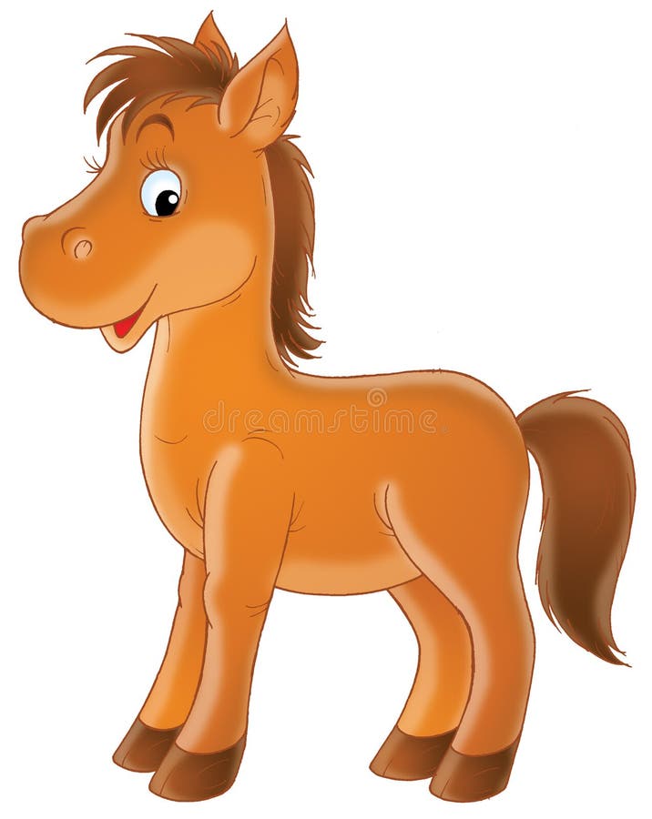 Caballo y potro ilustración del vector. Ilustración de yegua - 54708615