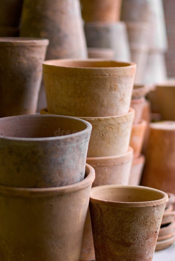 Pots stock photo. Image of earth, gardening, ceramic, herb - 1329674