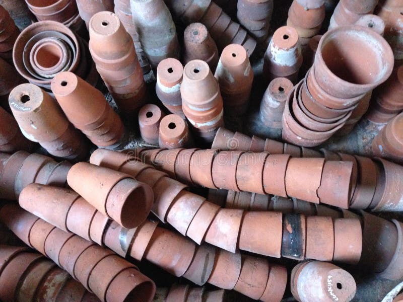 Pots Ceramic Garden Collection Stock Photo - Image of material, plant ...