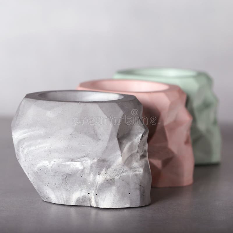 Pots Made of Plaster in the Shape of a Skull. Stock Image - Image of ...